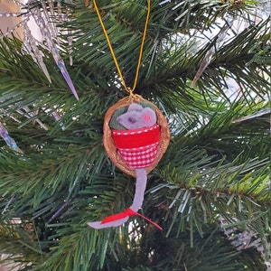 Walnut Shell Mice Ornament - Etsy
