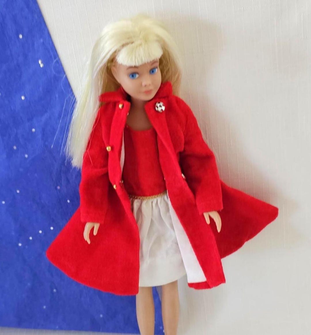 Vintage Barbie Skipper "silk 'n Fancy" Dress #1902 & "dress Coat ...
