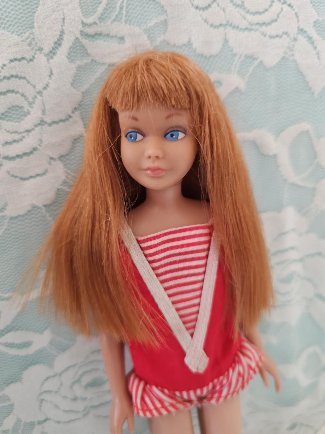 Vintage Barbie Skipper Titian Hair Doll, 1964 Copper Titian Redhead ...