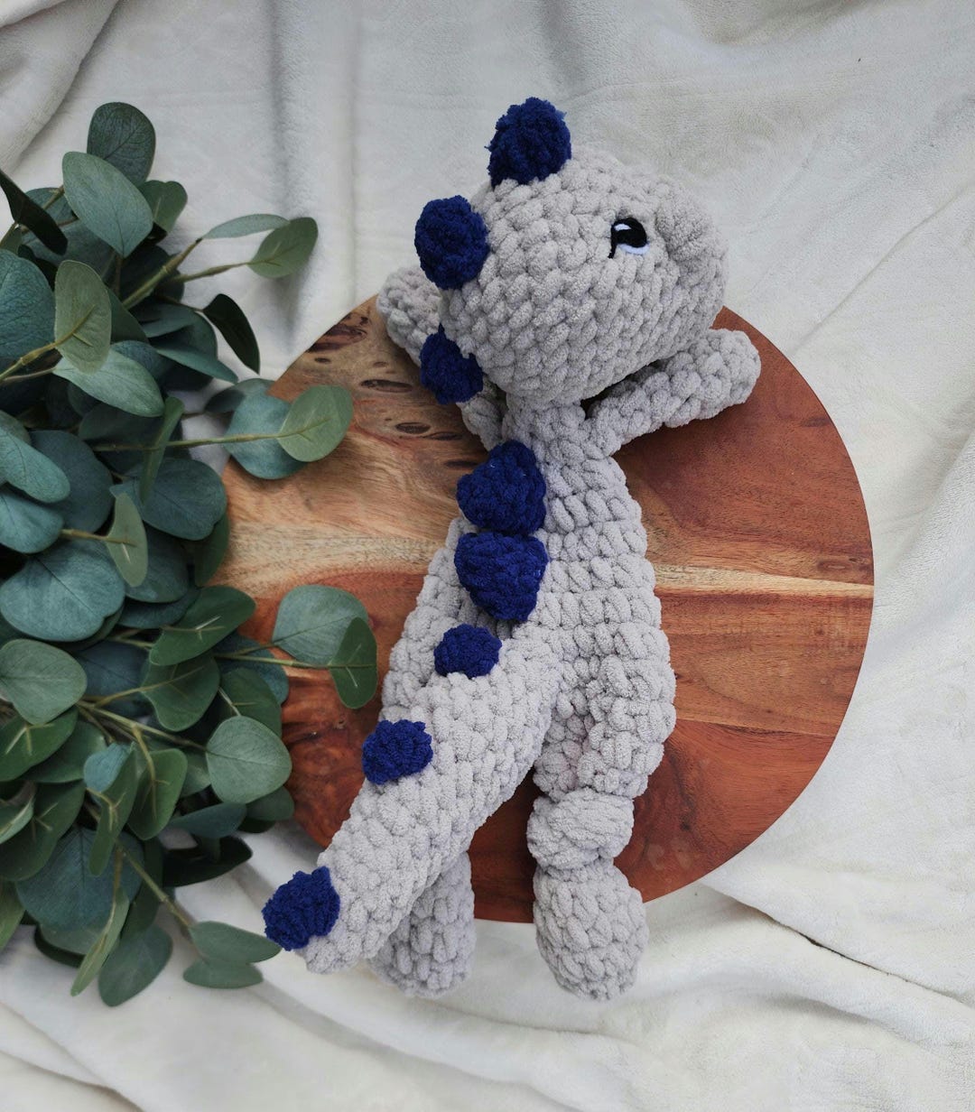 Crocheted Dinosaur Lovey/snuggler, Handmade - Etsy