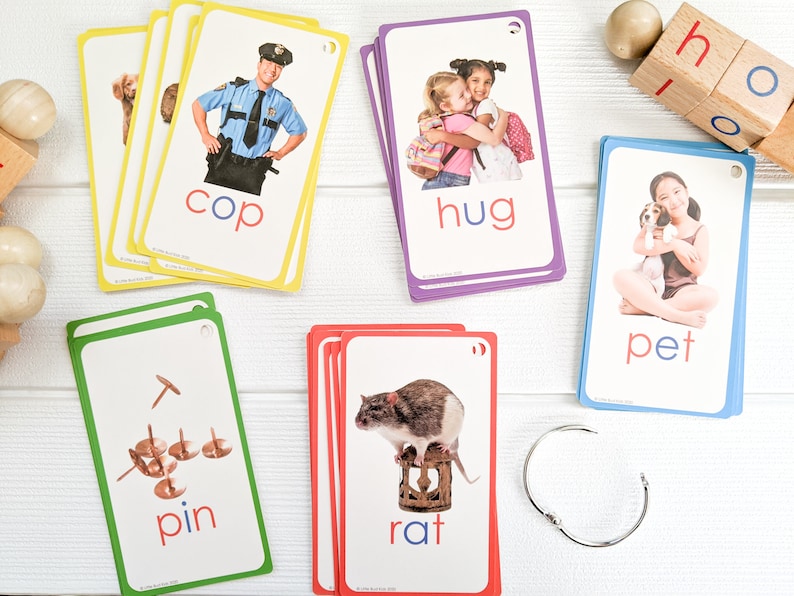 Spin-and-read Montessori Phonetic Reading Blocks and CVC Words - Etsy UK