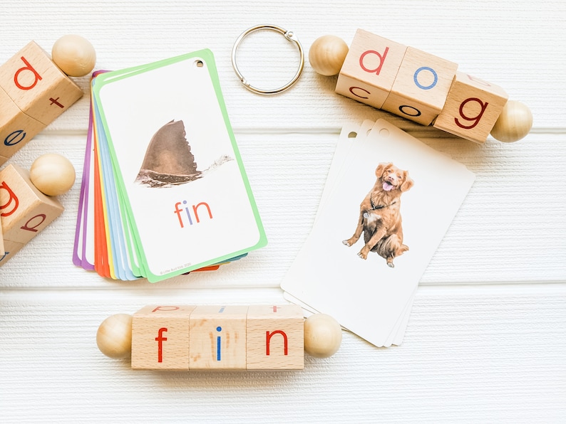 Spin-and-read Montessori Phonetic Reading Blocks and CVC Words - Etsy UK
