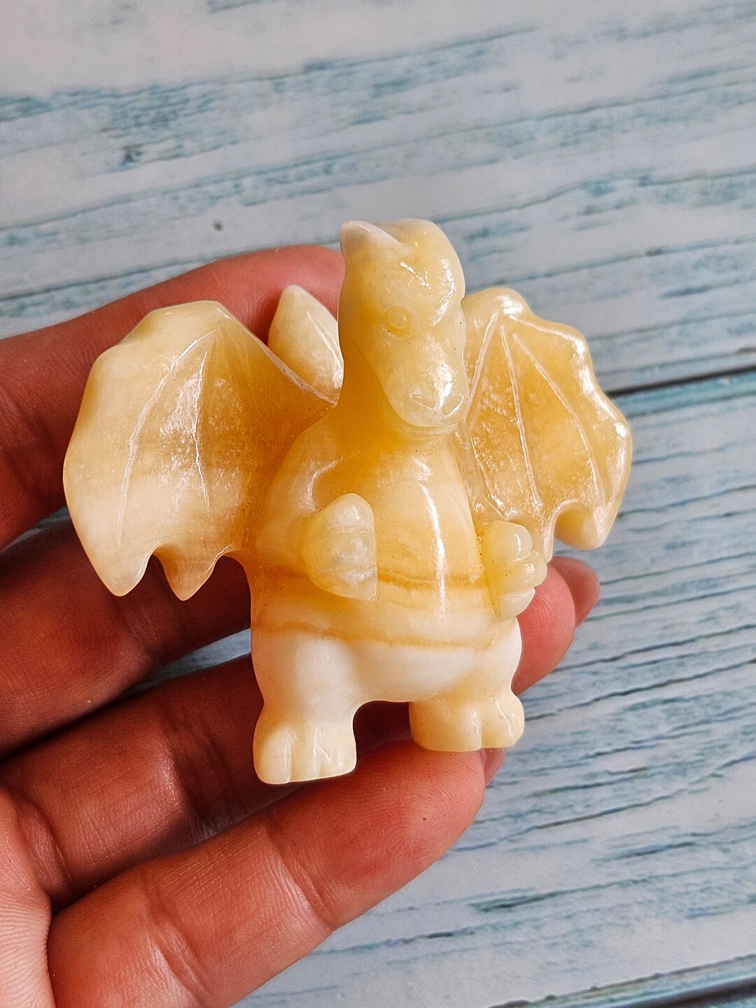 Beautiful Detailed Hand-carved Pokémon Character charizard in Orange ...