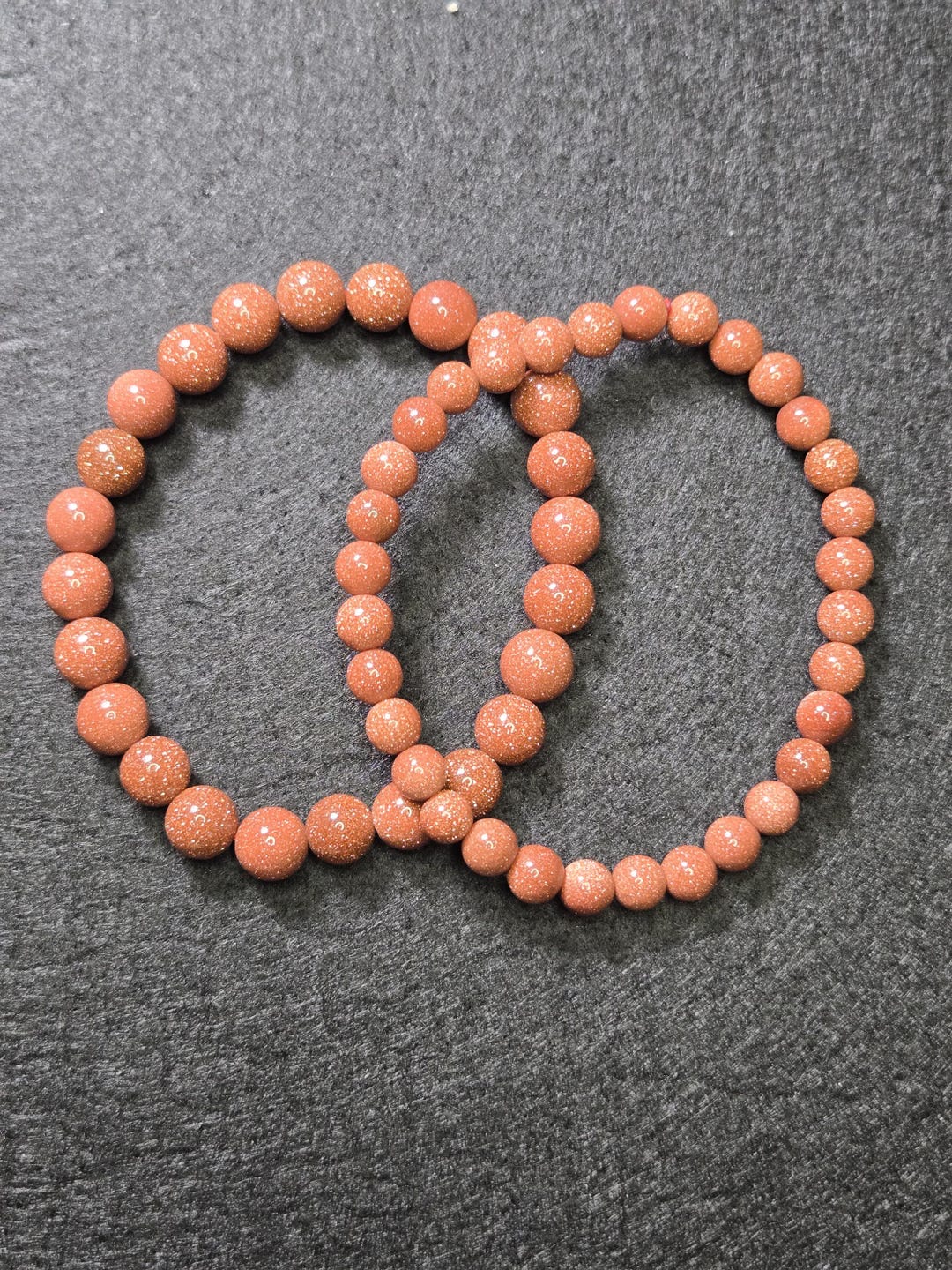 Bead Brown Sandstone Stretchy Bracelet - Etsy