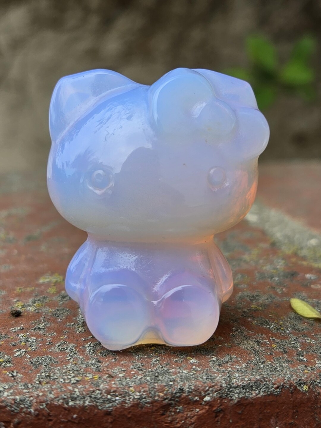 Beautiful Hello Kitty Carving in Pink Opalite/cute Gift - Etsy