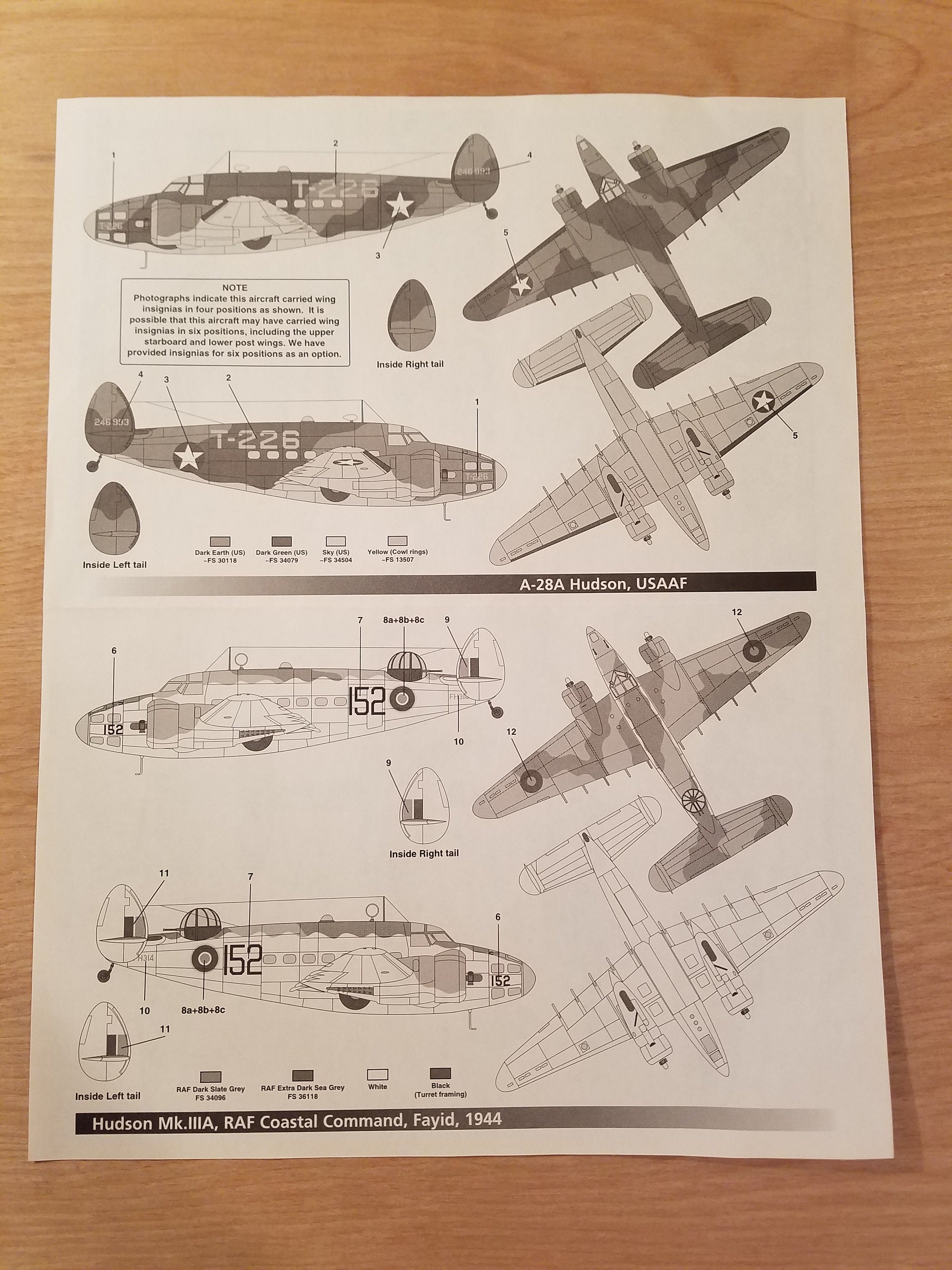 Classic Airframes Decals | Lockheed Hudson Mk.i/iii/a-28a - Etsy