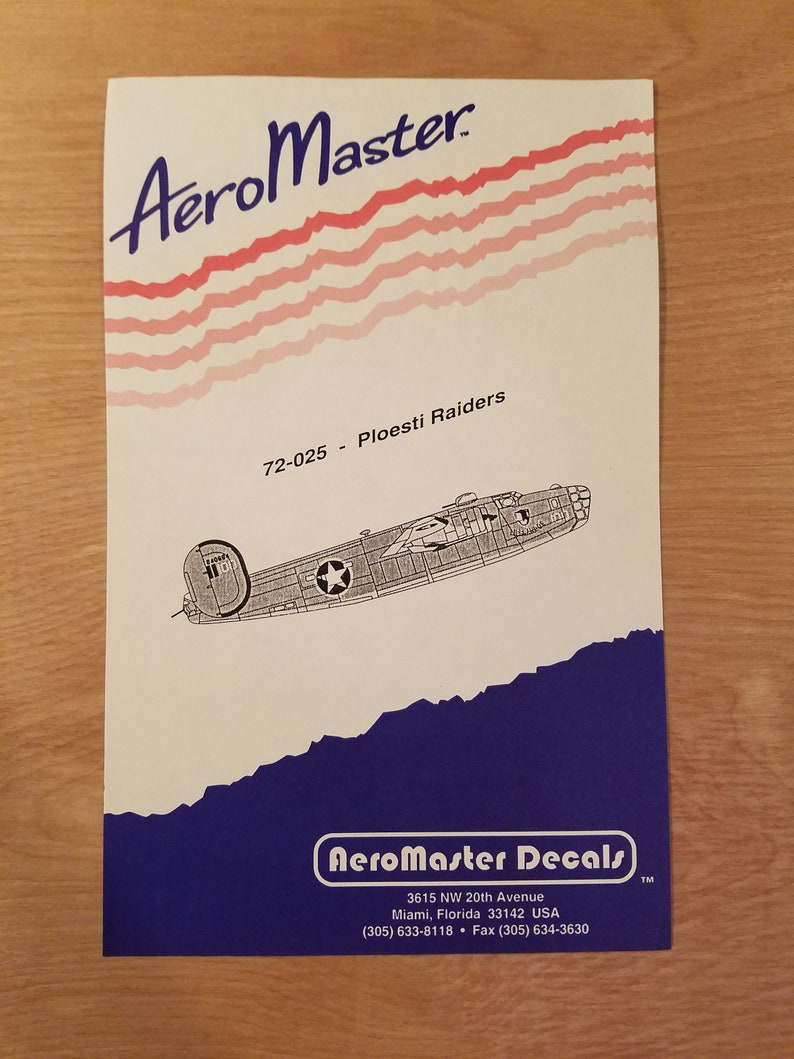Aeromaster 72-025 | Ploesti Raiders Decals - Etsy