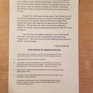 Aeromaster 72-025 | Ploesti Raiders Decals - Etsy