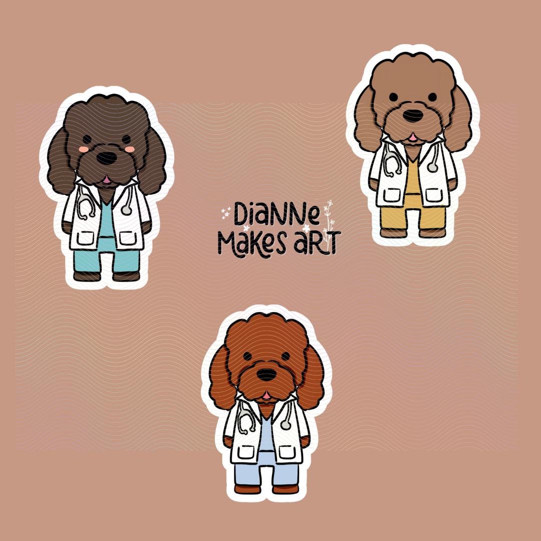 Dog, Cat, and Rabbit Medical Stickers - Cute Animal Vinyl Decals ...