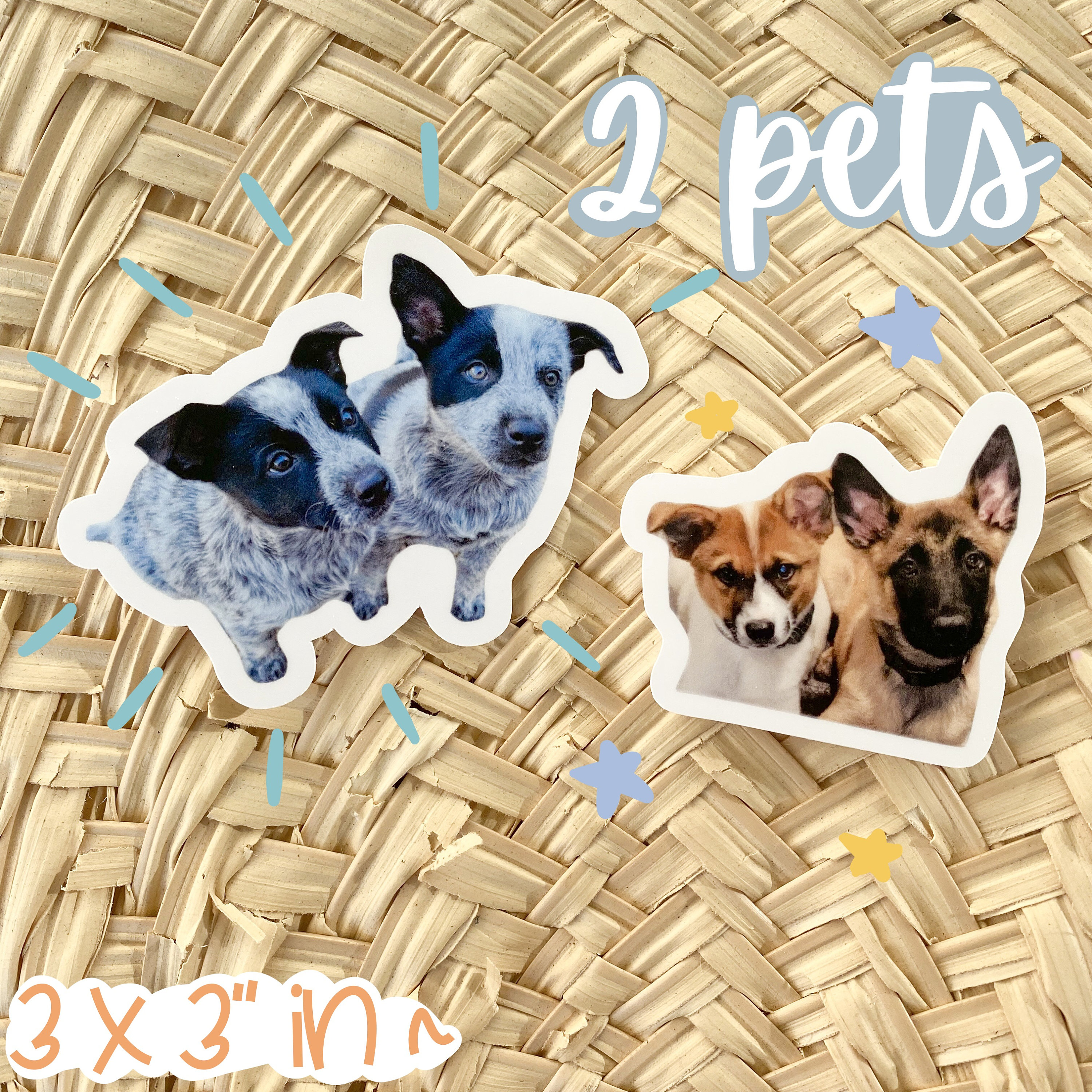 Custom Pet Stickers Custom Dog Sticker Custom Cat Sticker - Etsy