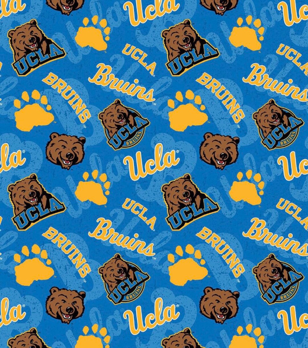 1/2 UCLA Cotton Print Fabric - Etsy