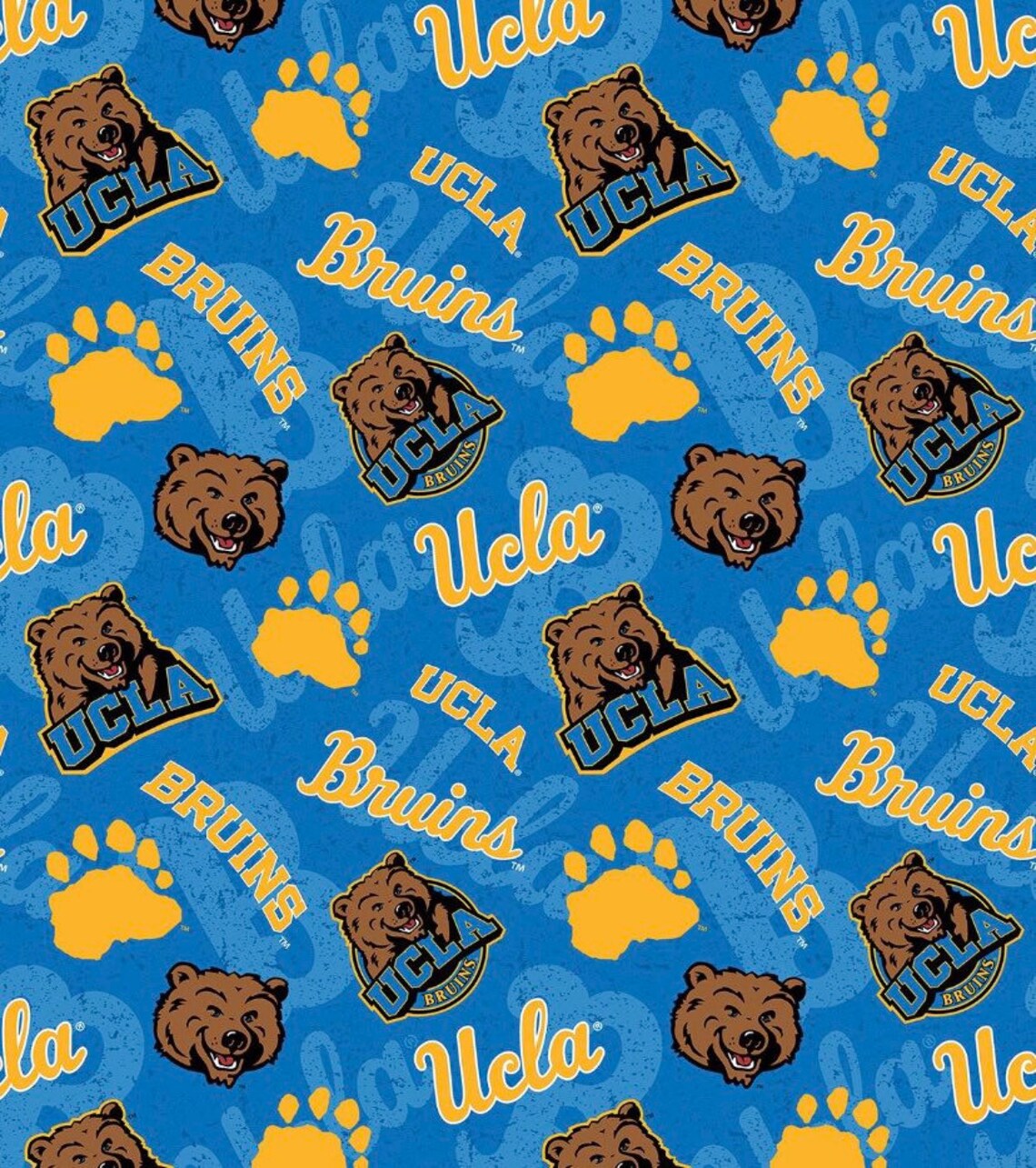 1/2 UCLA Cotton Print Fabric - Etsy