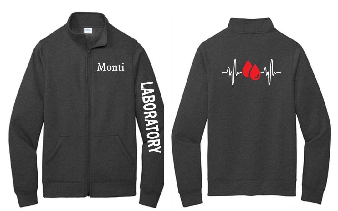Laboratory Full Zip Jacket, PHLEBOTOMIST, Lab Tech, Laboratory ...