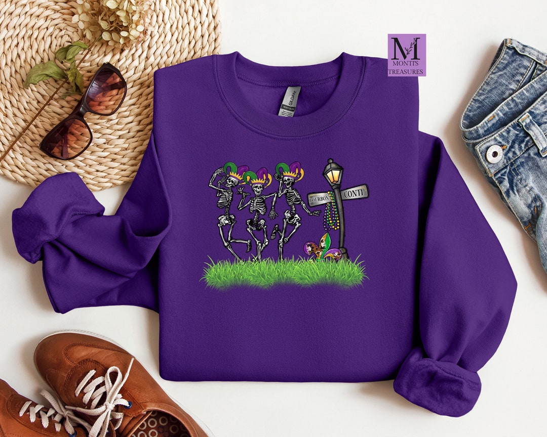 Mardi Gras Sweatshirt, Fat Tuesday and Mardi Gras Sweaters, Louisiana ...