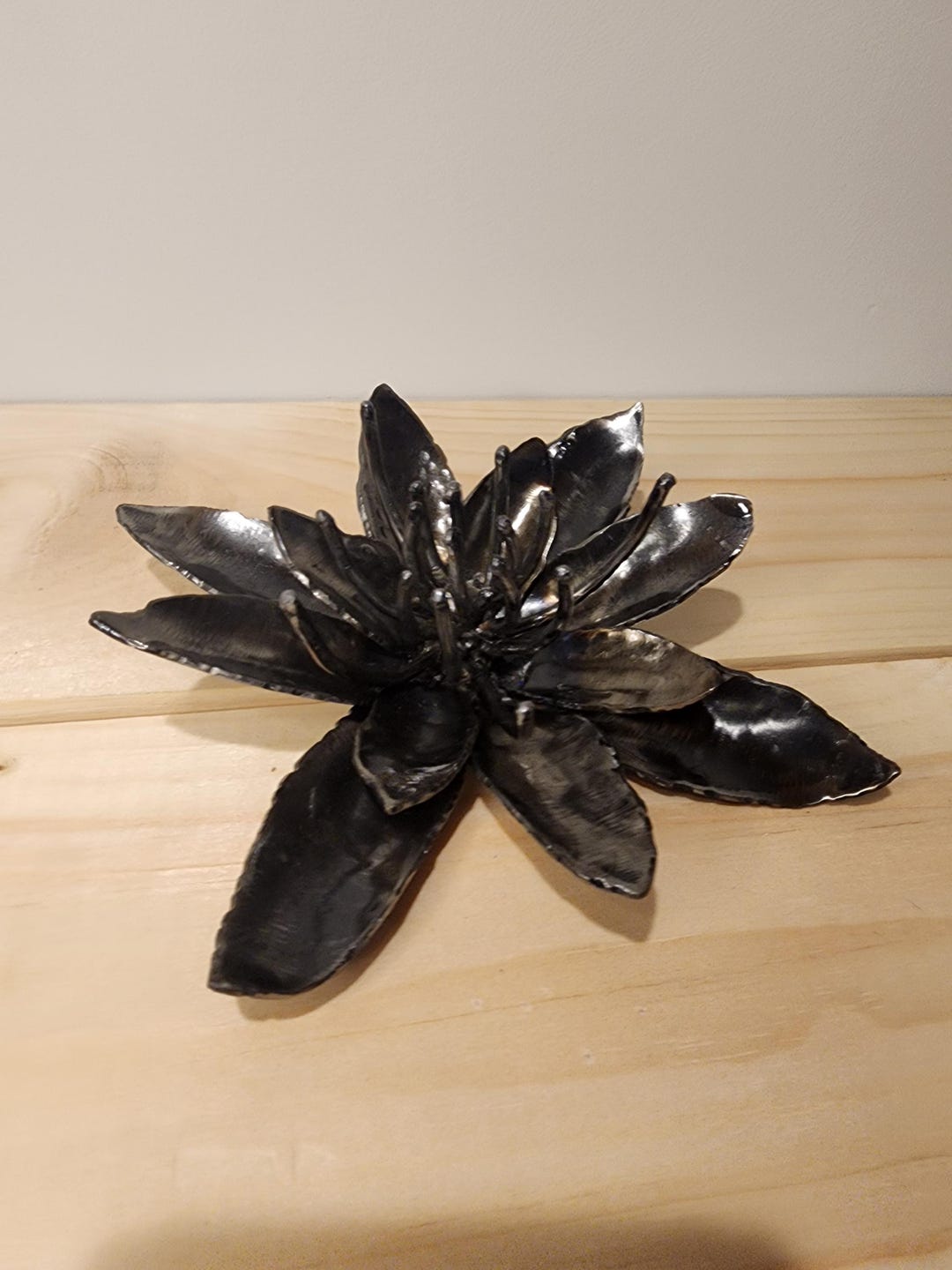 Welded Metal Water Lily, Handmade Sculpture - Etsy
