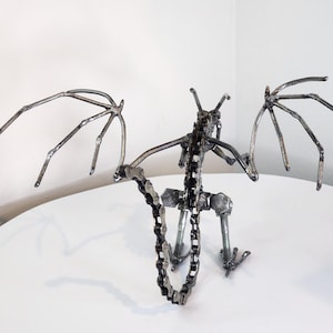 Handmade Welded Dragon Sculpture - Etsy