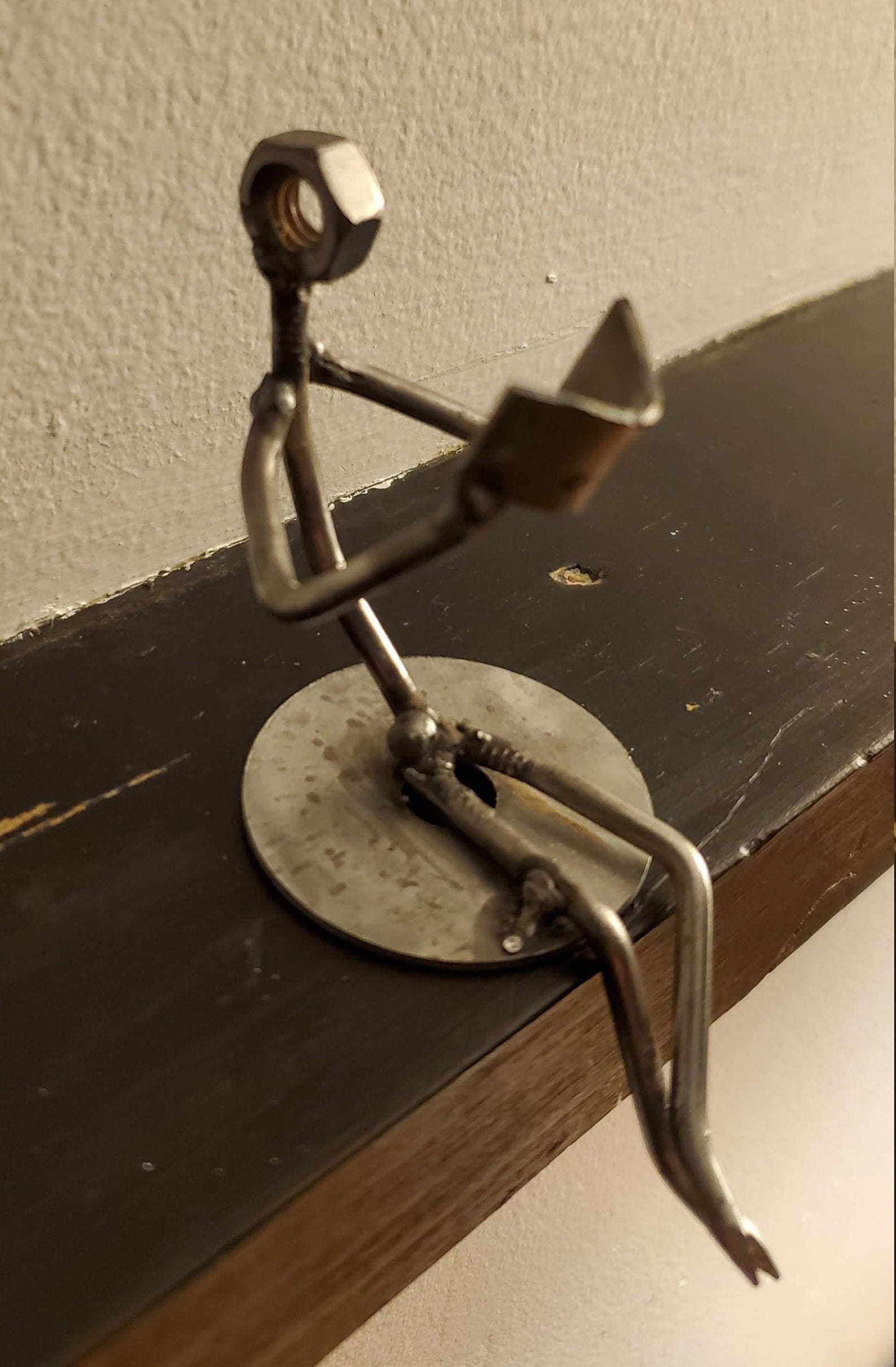 Metal Art Reading a Book Sculpture Welded Book Figurine - Etsy