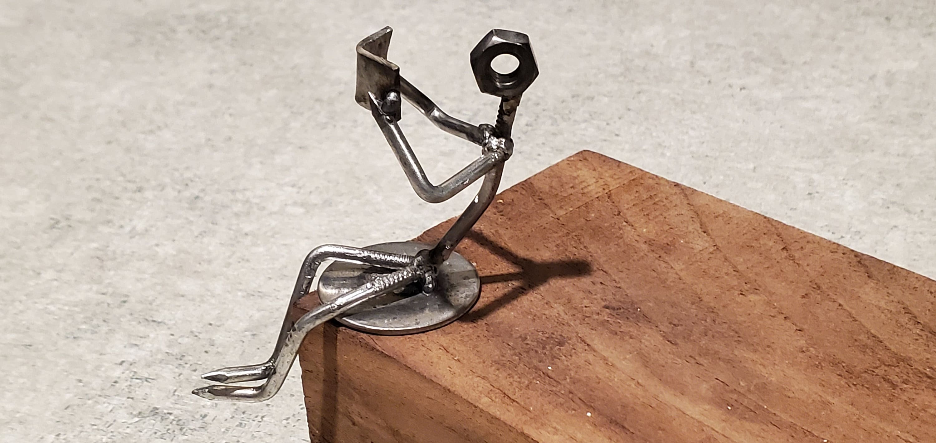 Metal Art Reading a Book Sculpture Welded Book Figurine - Etsy