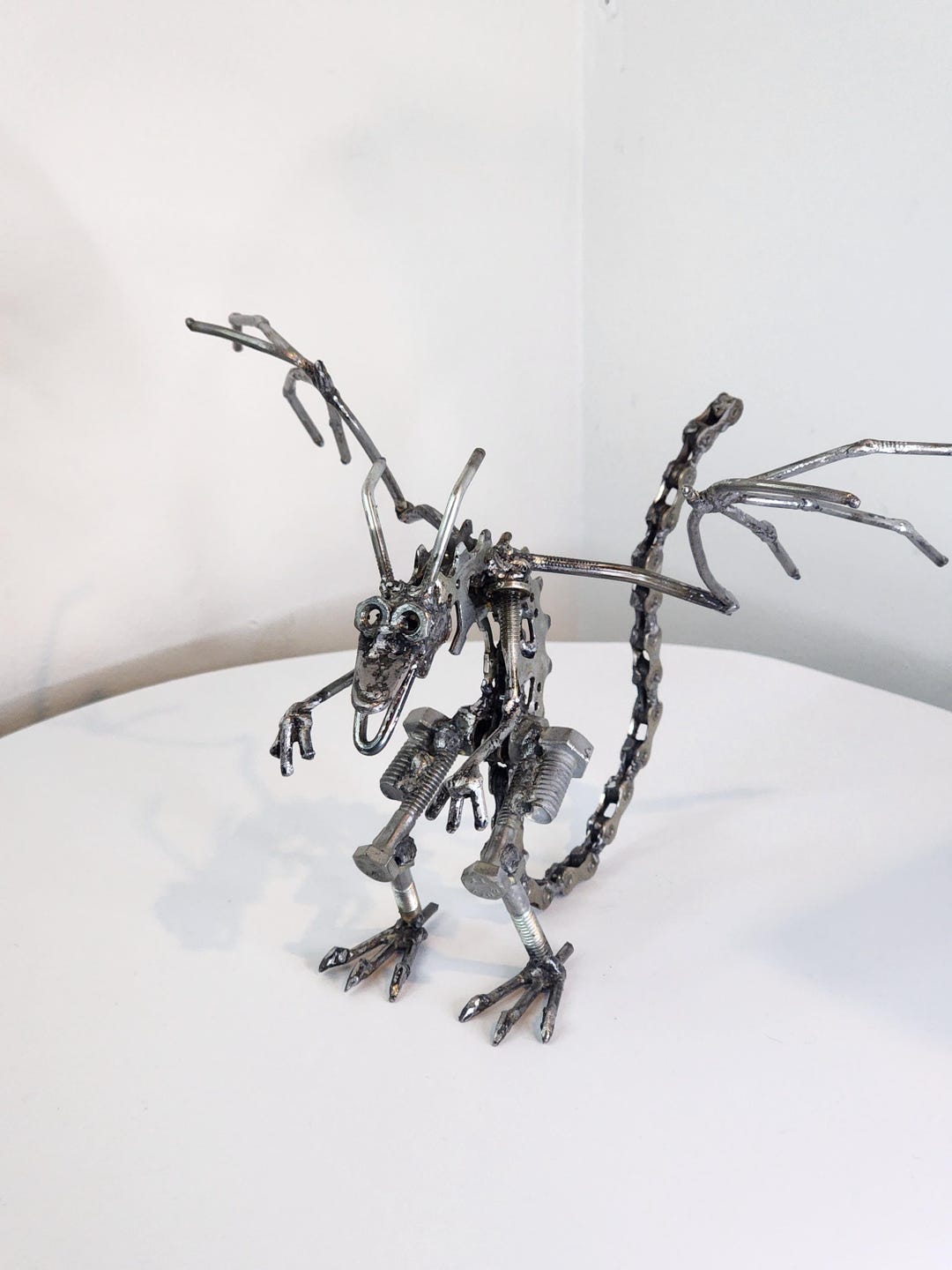 Handmade Welded Dragon Sculpture - Etsy