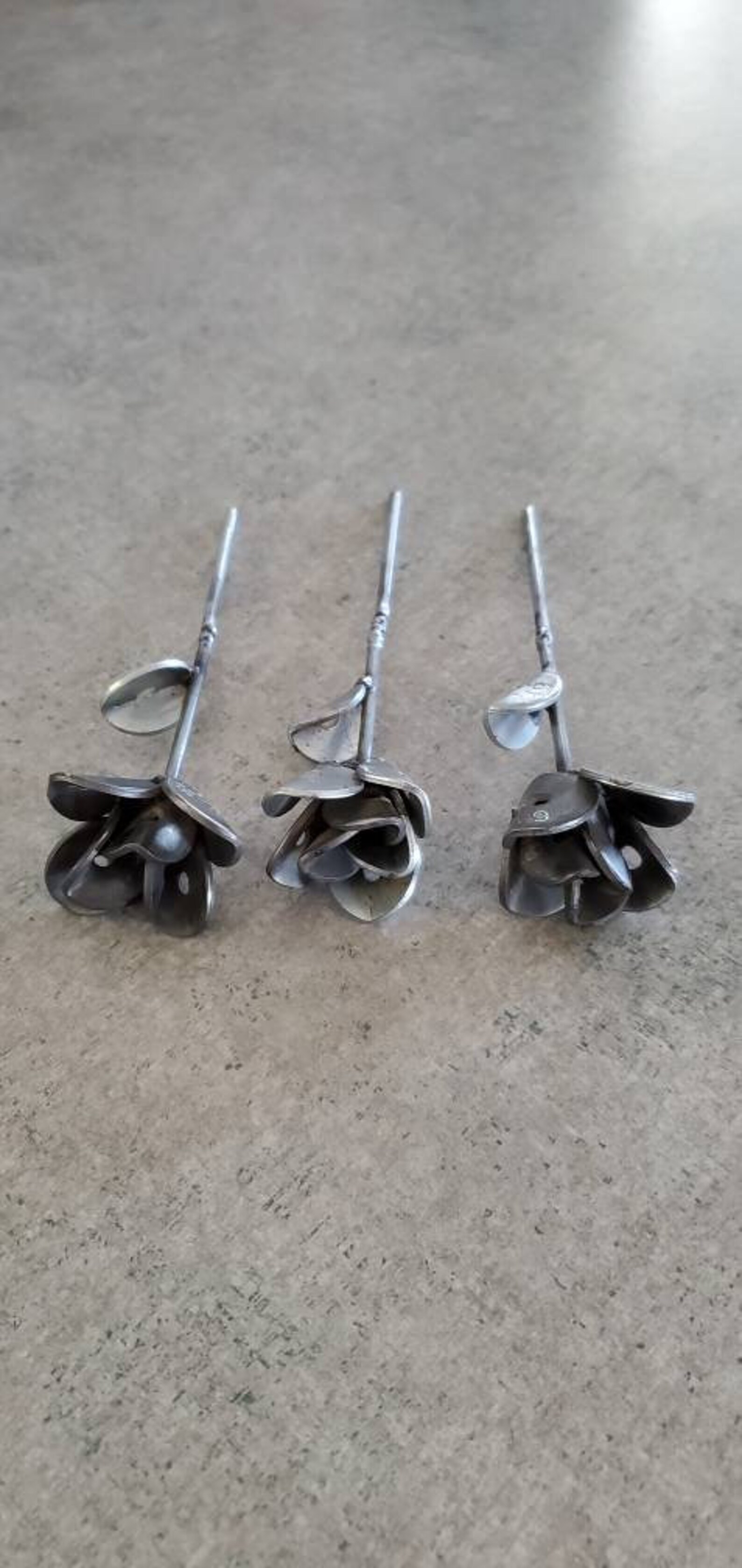 Welded Steel Flower Sculpture: Small Sized Handmade Metal Flower Art - Etsy