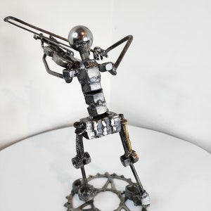 Welded Metal Violinist, Handmade Sculpture - Etsy