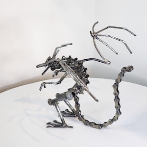 Handmade Welded Dragon Sculpture - Etsy