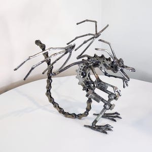 Handmade Welded Dragon Sculpture - Etsy