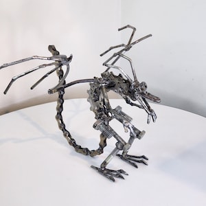 Handmade Welded Dragon Sculpture - Etsy