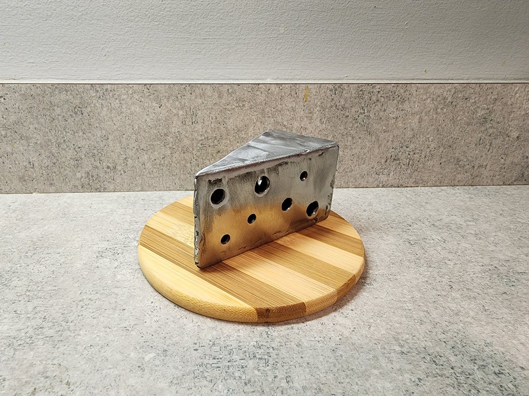 Metal Art Sculpture, Welded Cheese! Scrap Metal Art, Food Metalwork - Etsy