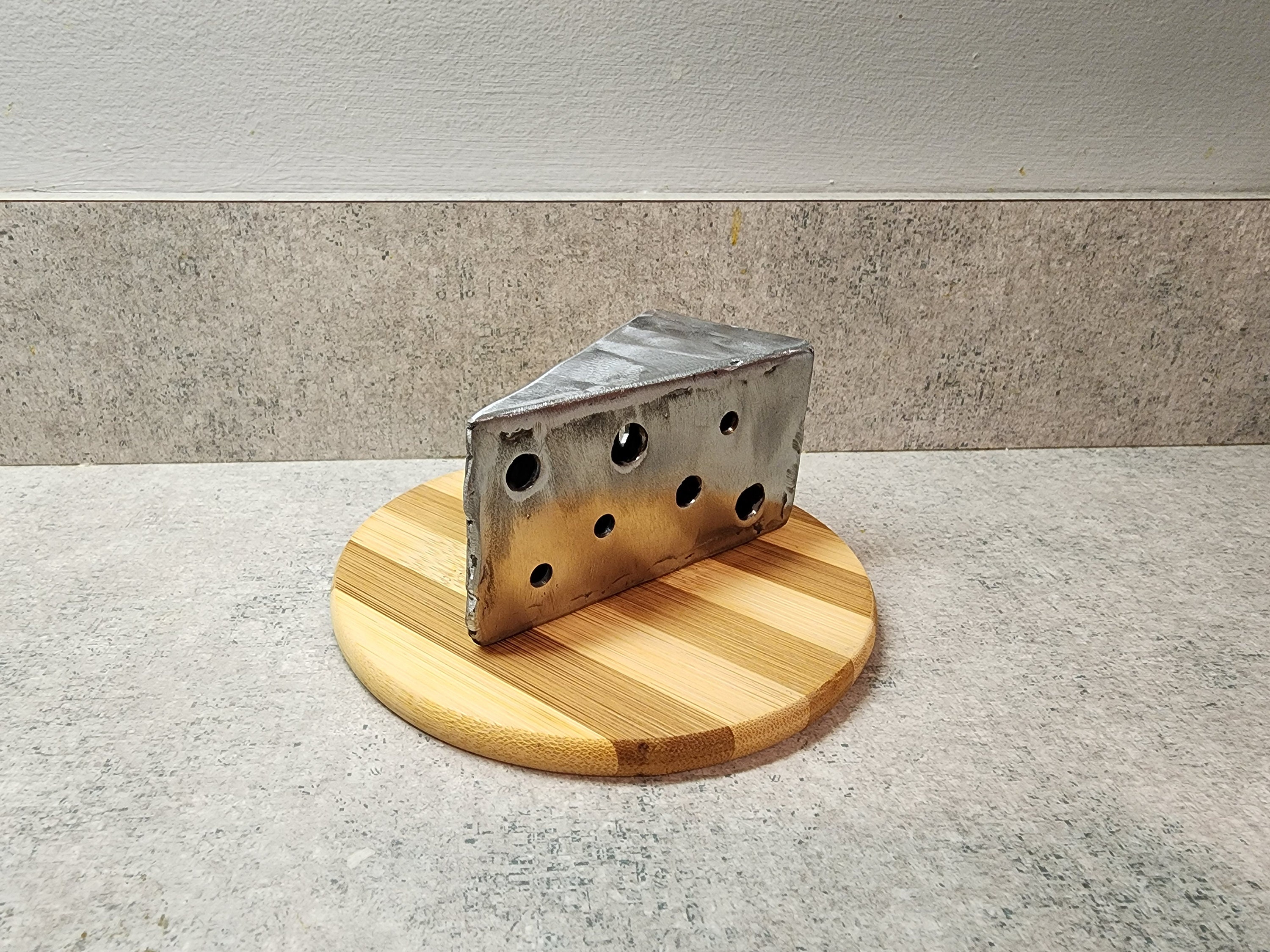 Metal Art Sculpture, Welded Cheese Scrap Metal Art, Food Metalwork - Etsy