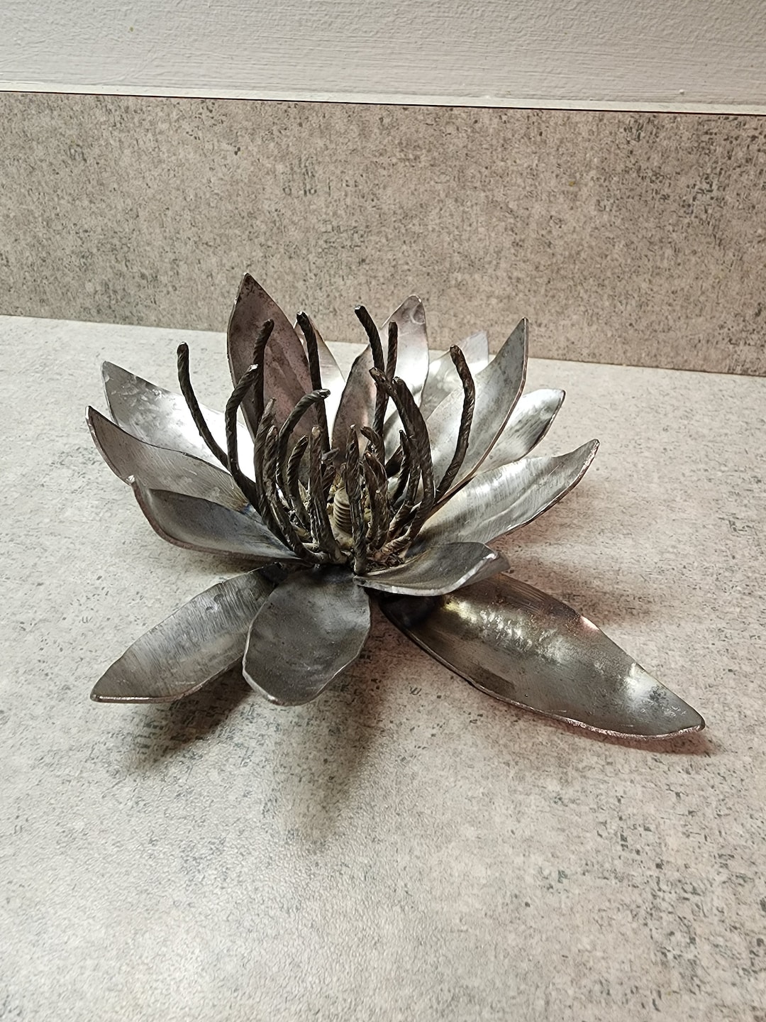 Waterlily Flower Handcrafted Welded Metal Artwork - Etsy