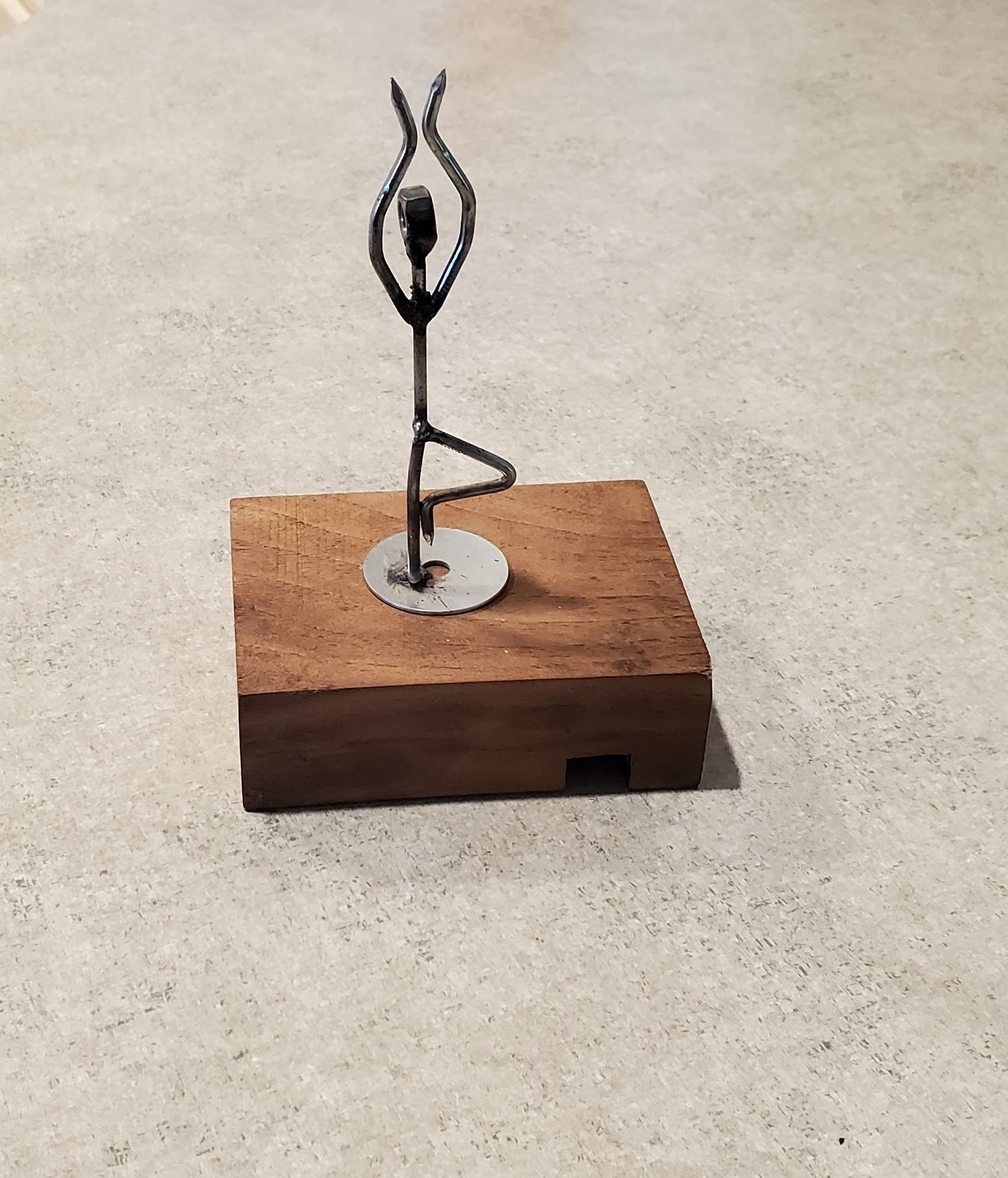 Welded Yoga Tree Pose Metal Sculpture Steel Figurine Scrap - Etsy