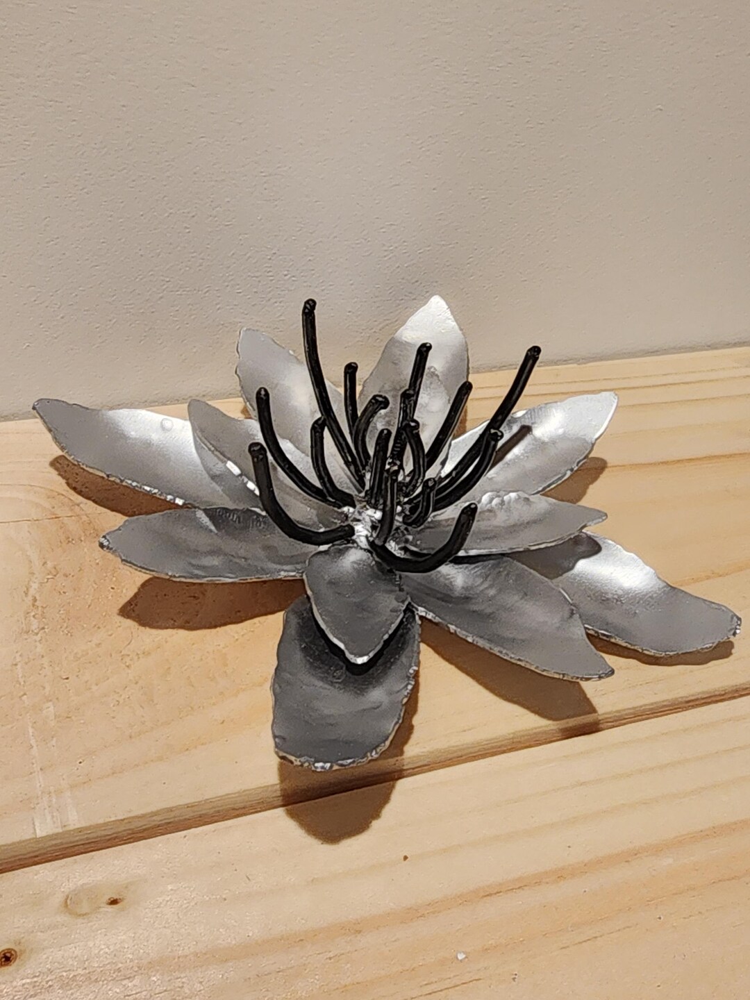 Welded Silver Metal Water Lily, Handmade Sculpture - Etsy