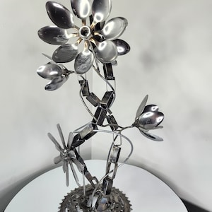 Flower Sculpture Welded Artwork - Etsy