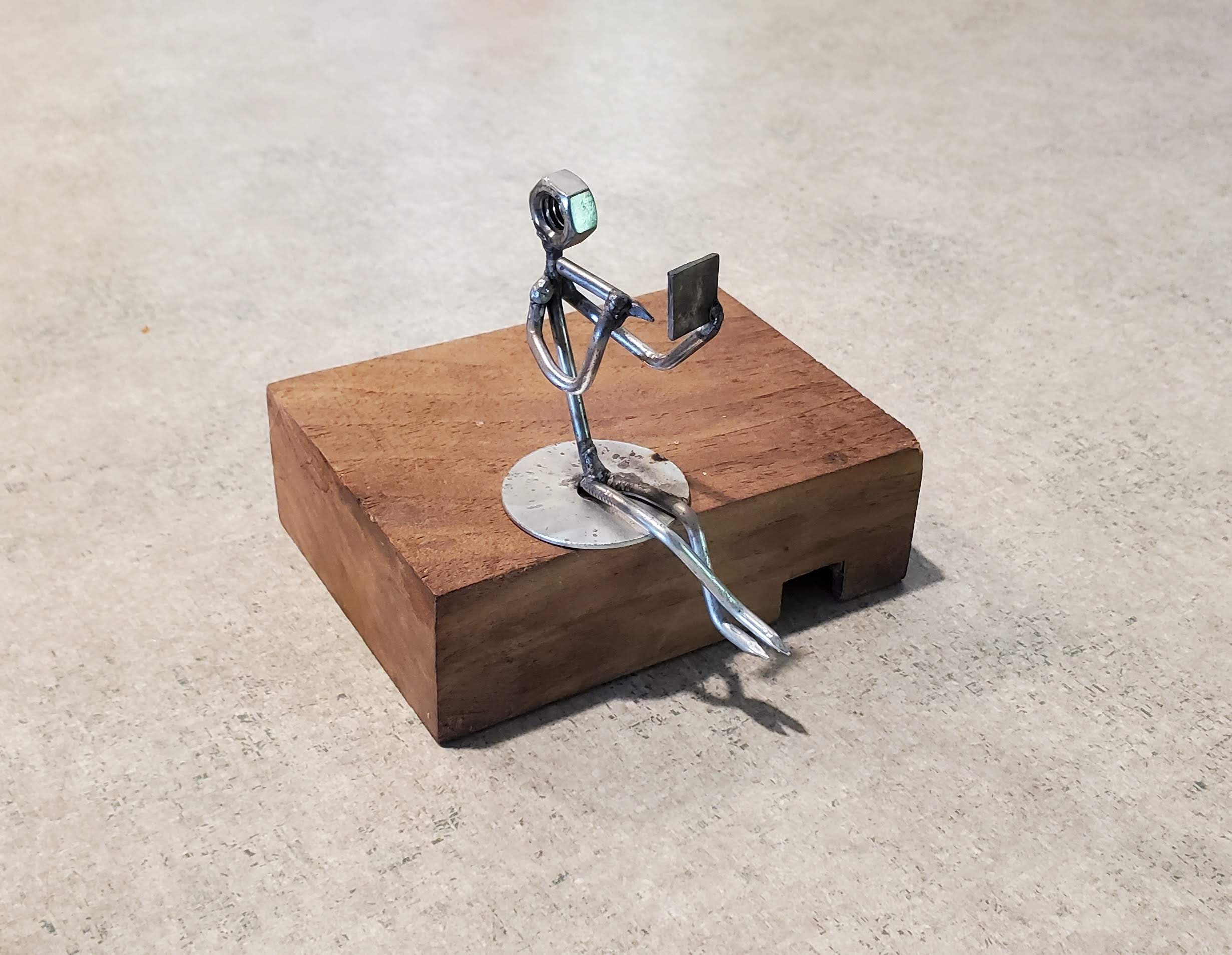 Metal Art Journal Writing Sculpture Welded Figurine - Etsy UK