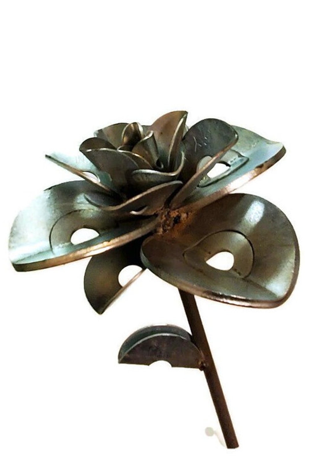 Extra Large Metal Flower, Welded Art Sculpture, Steel Rose Decoration ...