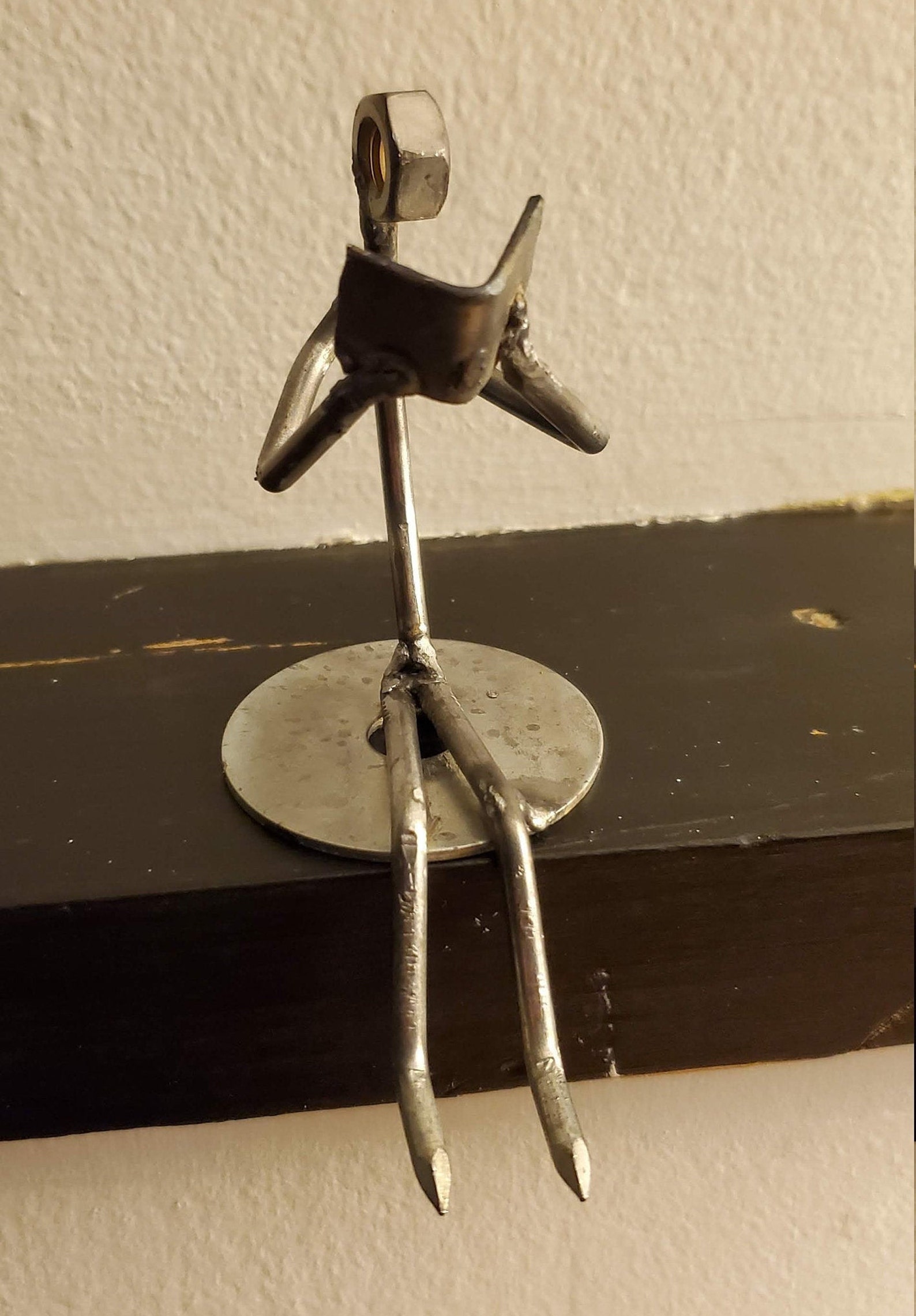 Metal Art Reading a Book Sculpture Welded Book Figurine - Etsy