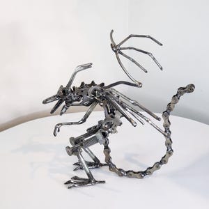 Handmade Welded Dragon Sculpture - Etsy