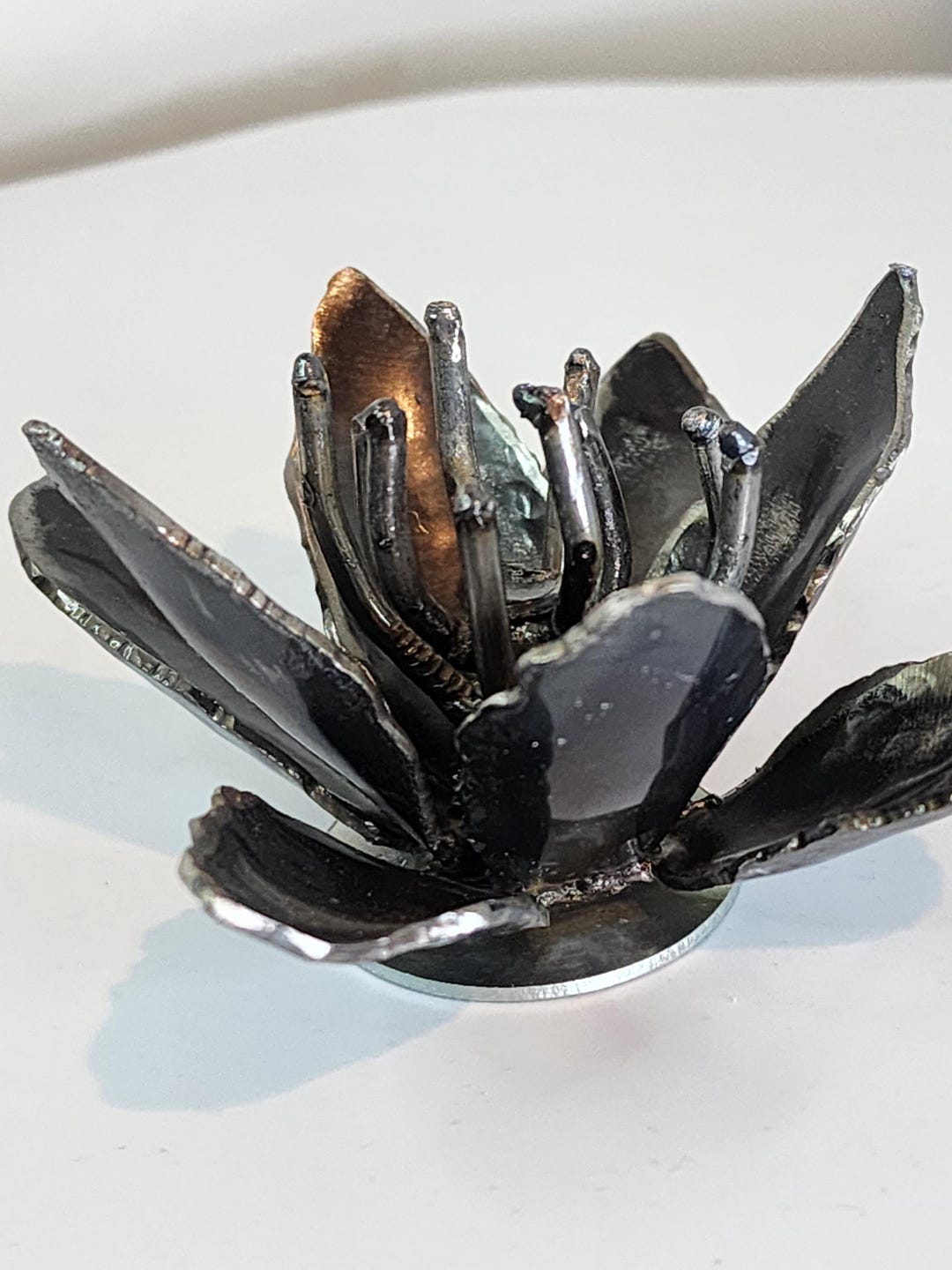 Small Water Lily Flower, Handmade Welded Art Decor - Etsy