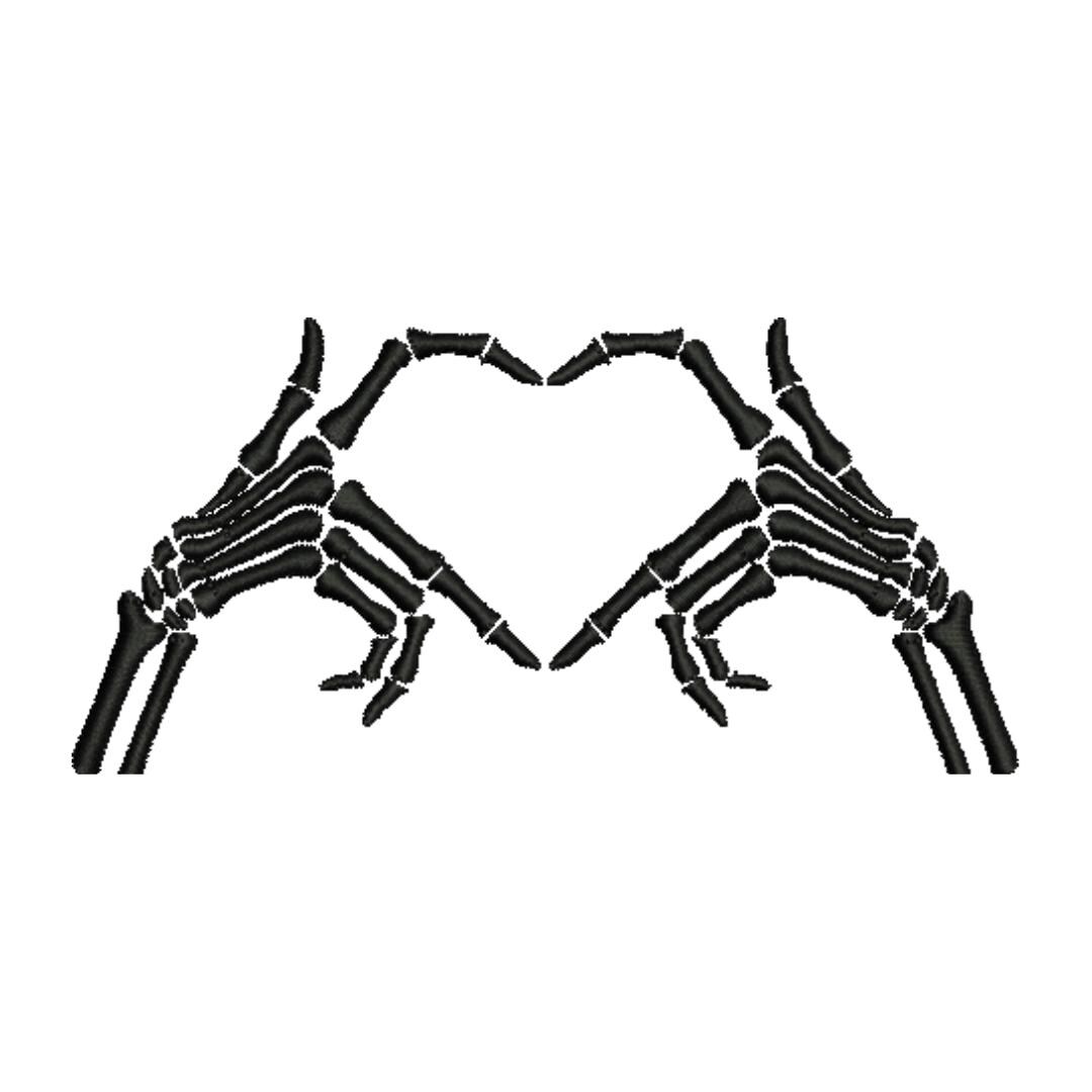 GEN Z Bones Heart Hands PES File Embroidery Design - Etsy