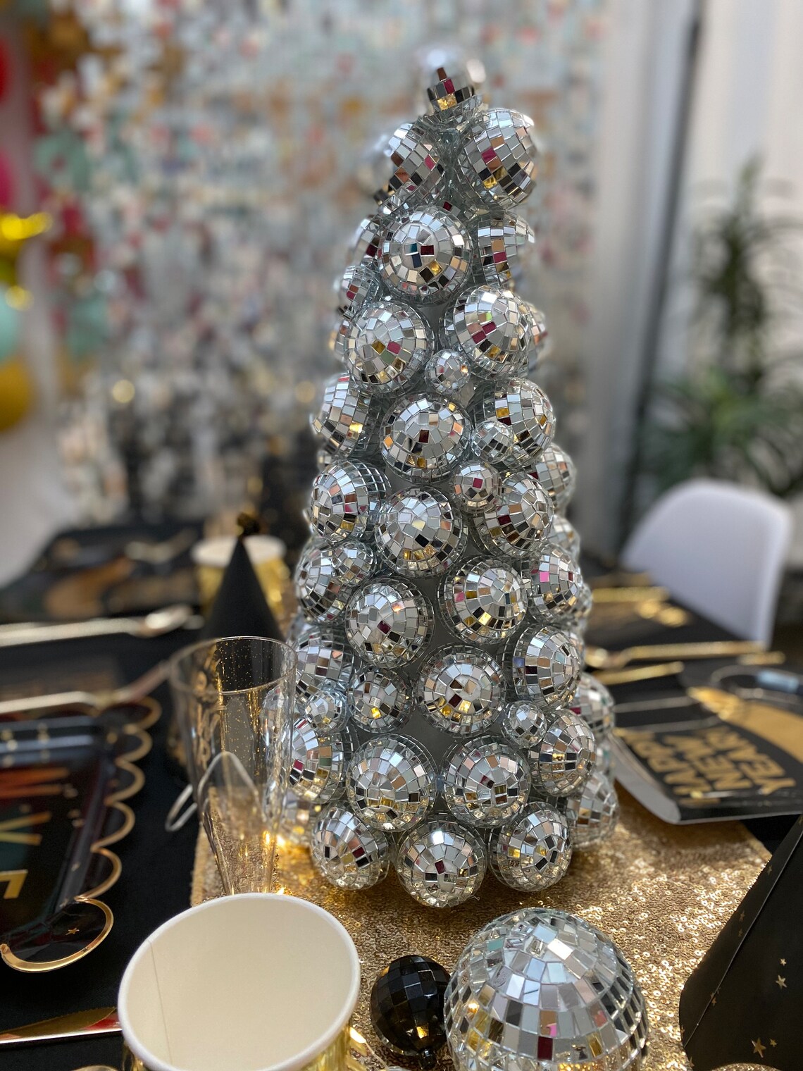 Glam Disco Ball Tree - Centerpiece - Home Décor - Christmas New Years ...
