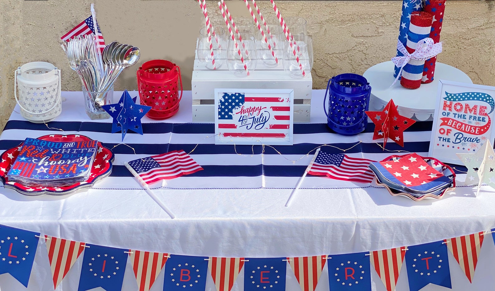 Stars & Stripes Party Box Party On Size | Etsy