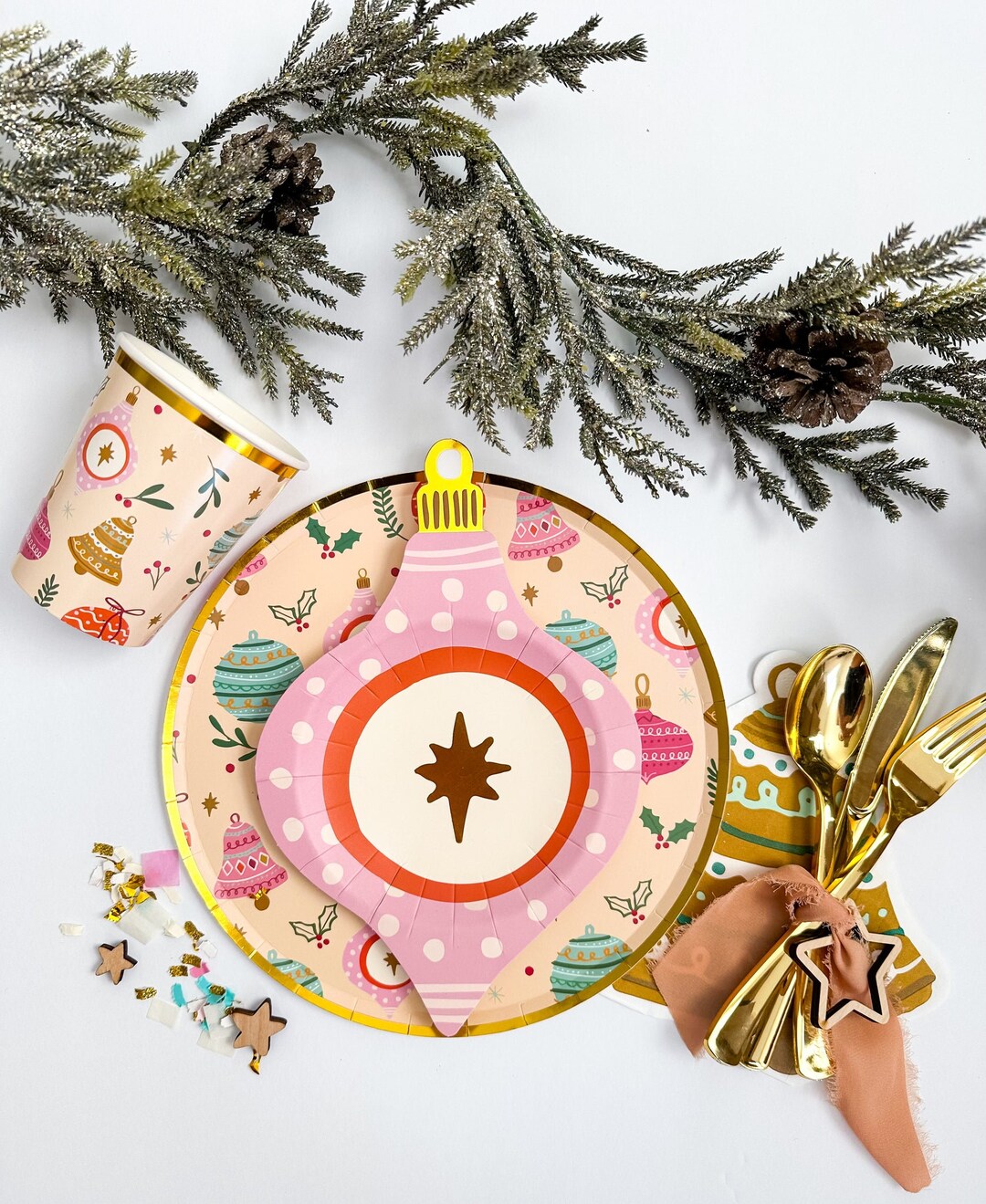 Vintage Christmas Tableware Kit- Holiday Tableware - Darling Unique ...