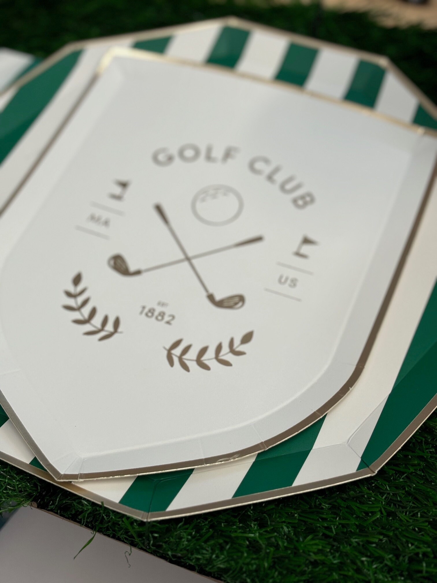 Golf Club Tableware Kit- Golfer Fans- Birthday- Luncheon- Father's Day ...