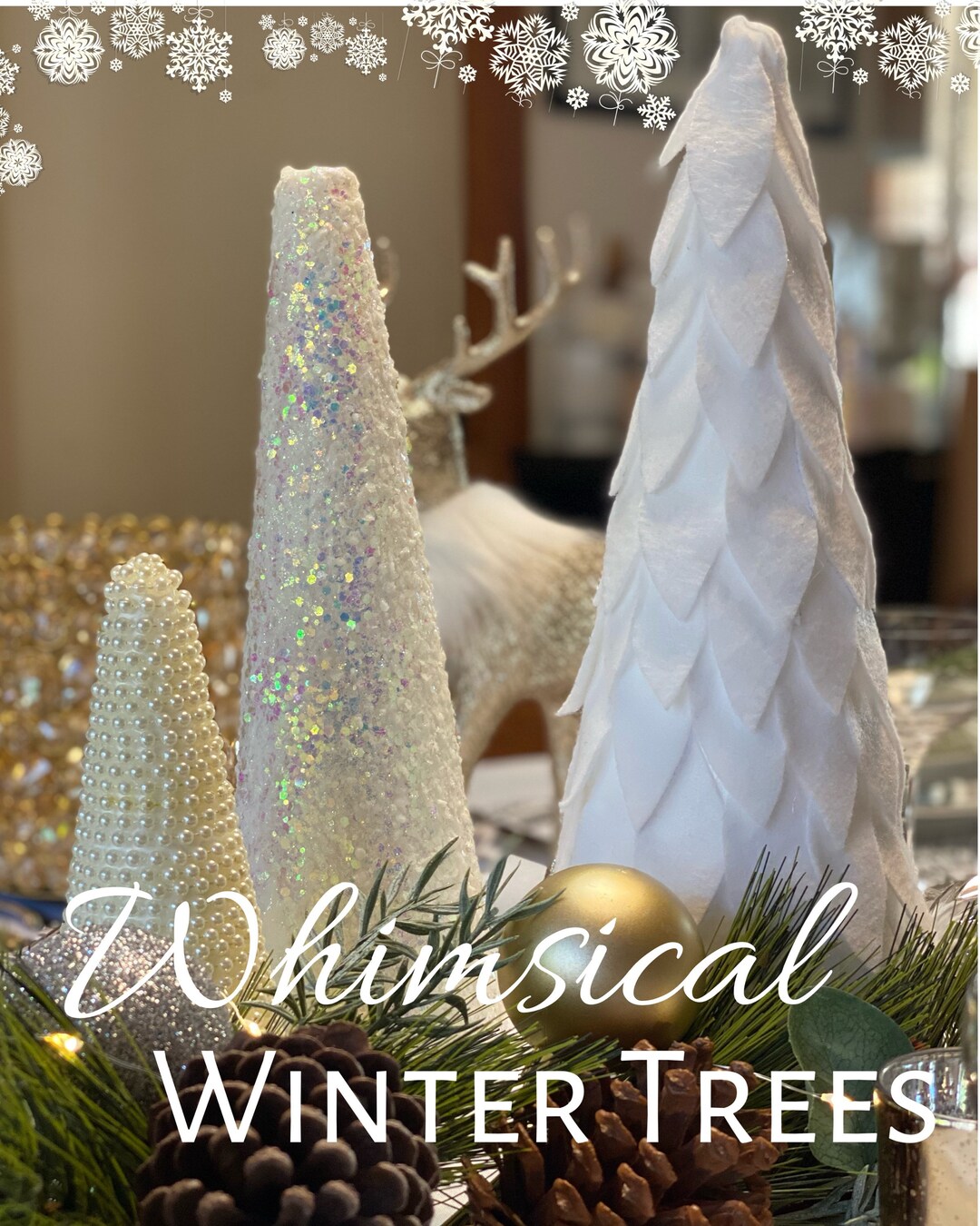 Whimsical Winter Trees (set of 3) - Etsy