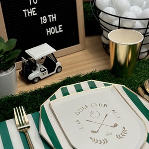 Golf Club Tableware Kit- Golfer Fans- Birthday- Luncheon- Father's Day ...