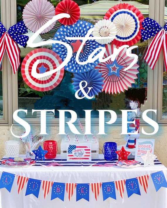 Stars & Stripes Party Box Party on Size | Etsy