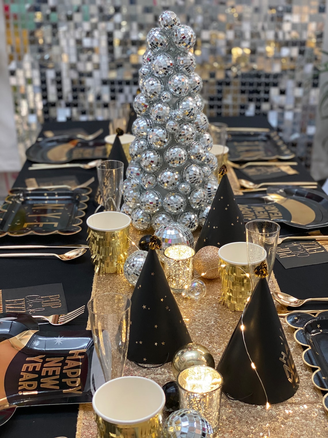 Glam Disco Ball Tree Centerpiece Home Décor Christmas New Years ...