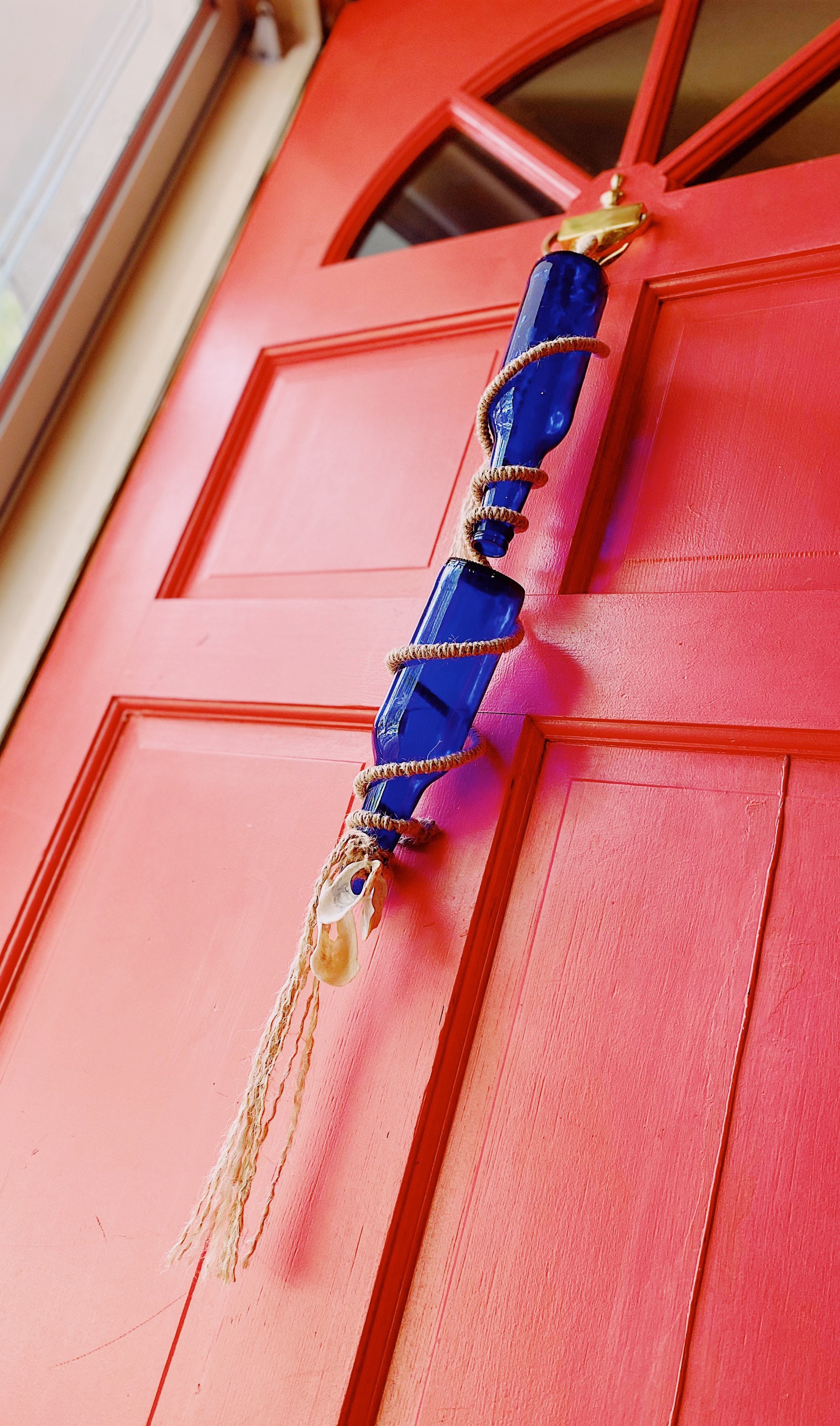 Haint Blue Bottle Tree Hanger 2 Blue Bottles Included - Etsy