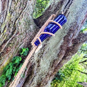THREE Gullah Inspired Haint Blue Bottle Hangers. 6 Bottles - Etsy